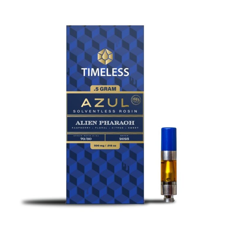 Alien Pharaoh Strain | Timeless Azul Solventless Live Rosin Vape Cartridge